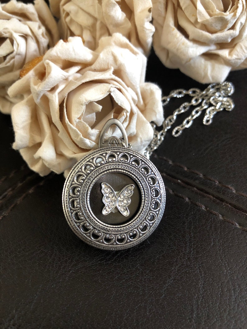 In Memory Locket Butterfly Locket Butterfly Jewelry in | Etsy
