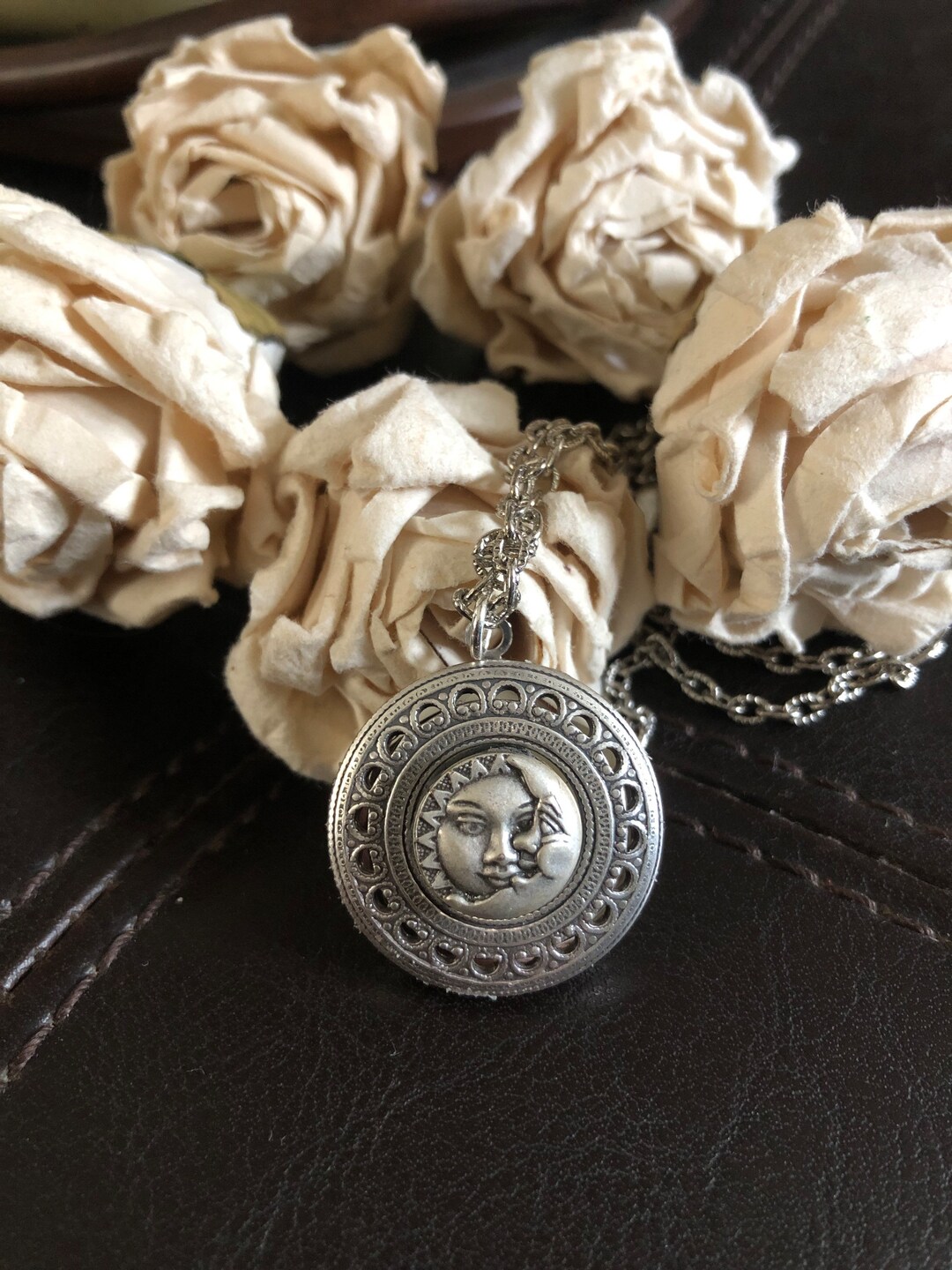 Sun and Moon Locket, Sun and Moon Necklace, Sun and Moon Gift, Sun and ...