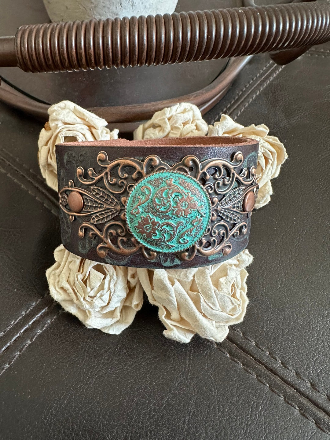 Leather Cuff, Western Cuff, Western Jewelry, Southwestern Leather ...