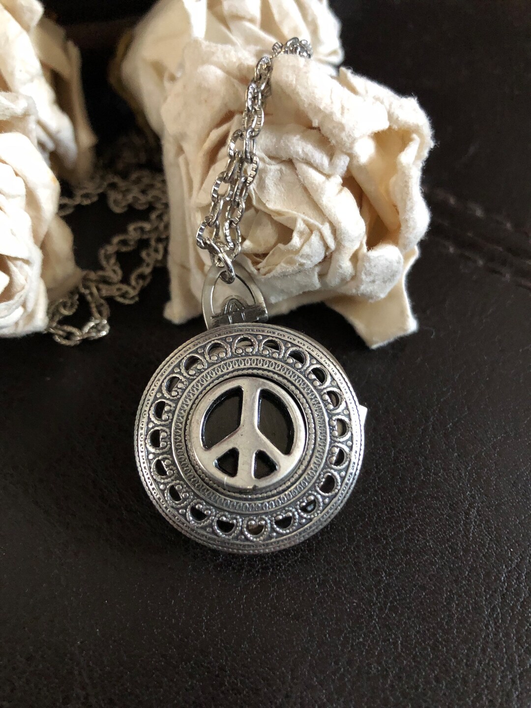 Peace Sign Locket, Wild Child Locket Necklace, Peace Sign Gift, Peace ...