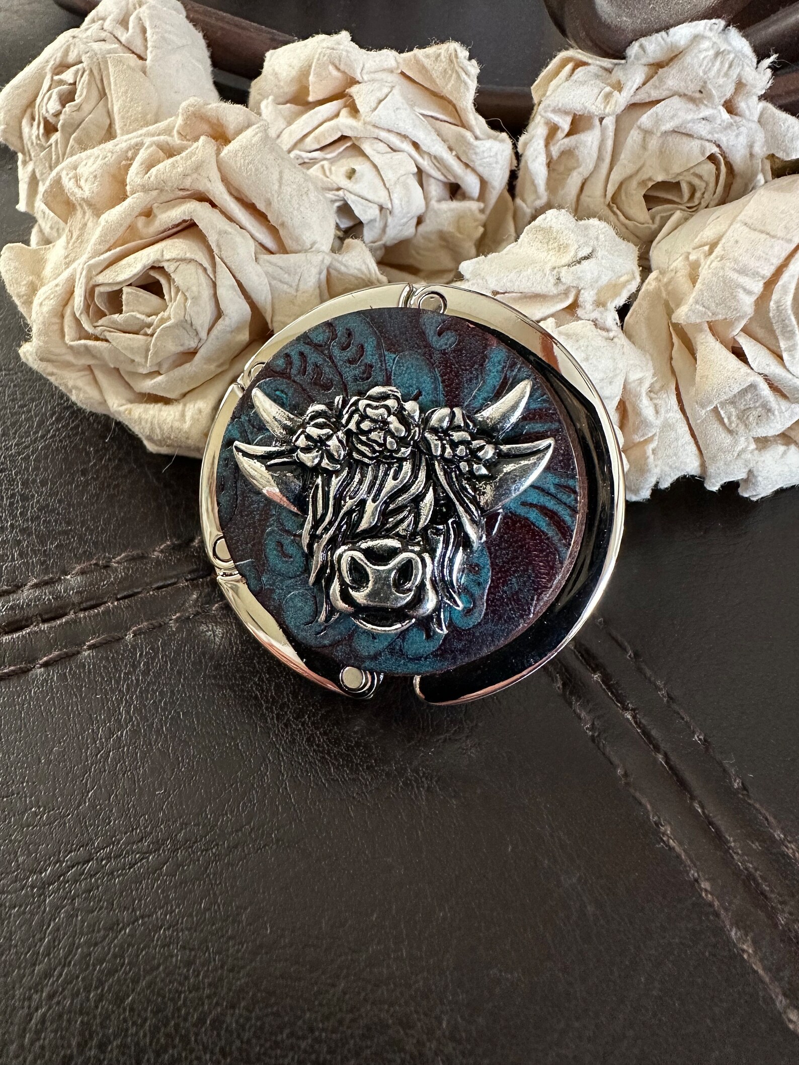 Highland Cow Purse Hook, Cow Head Purse Hook, Table Hook for Purse ...