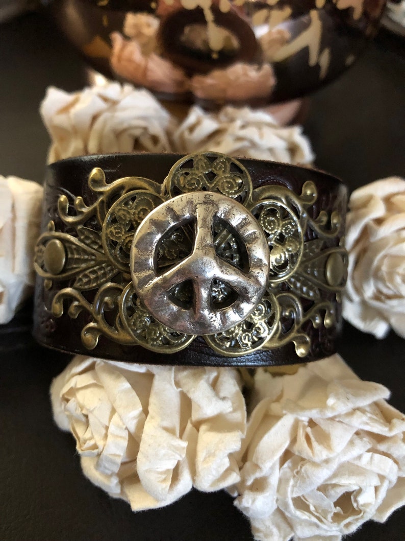 Peace sign locket peace sign necklace Peace sign gift peace | Etsy