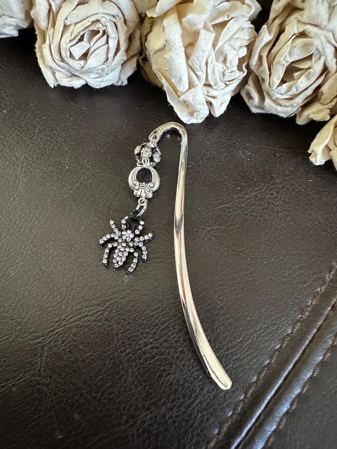 Spider Bookmark - Gothic Rhinestone Bookmark - Book Lover Gift - Etsy