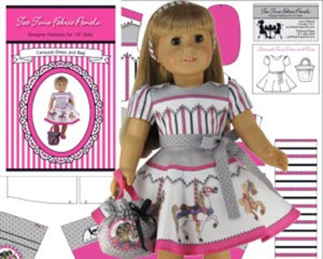 18 Inch "carousel Dress Kit" to Sew for Dolls - Fits Doll Shown+similar ...