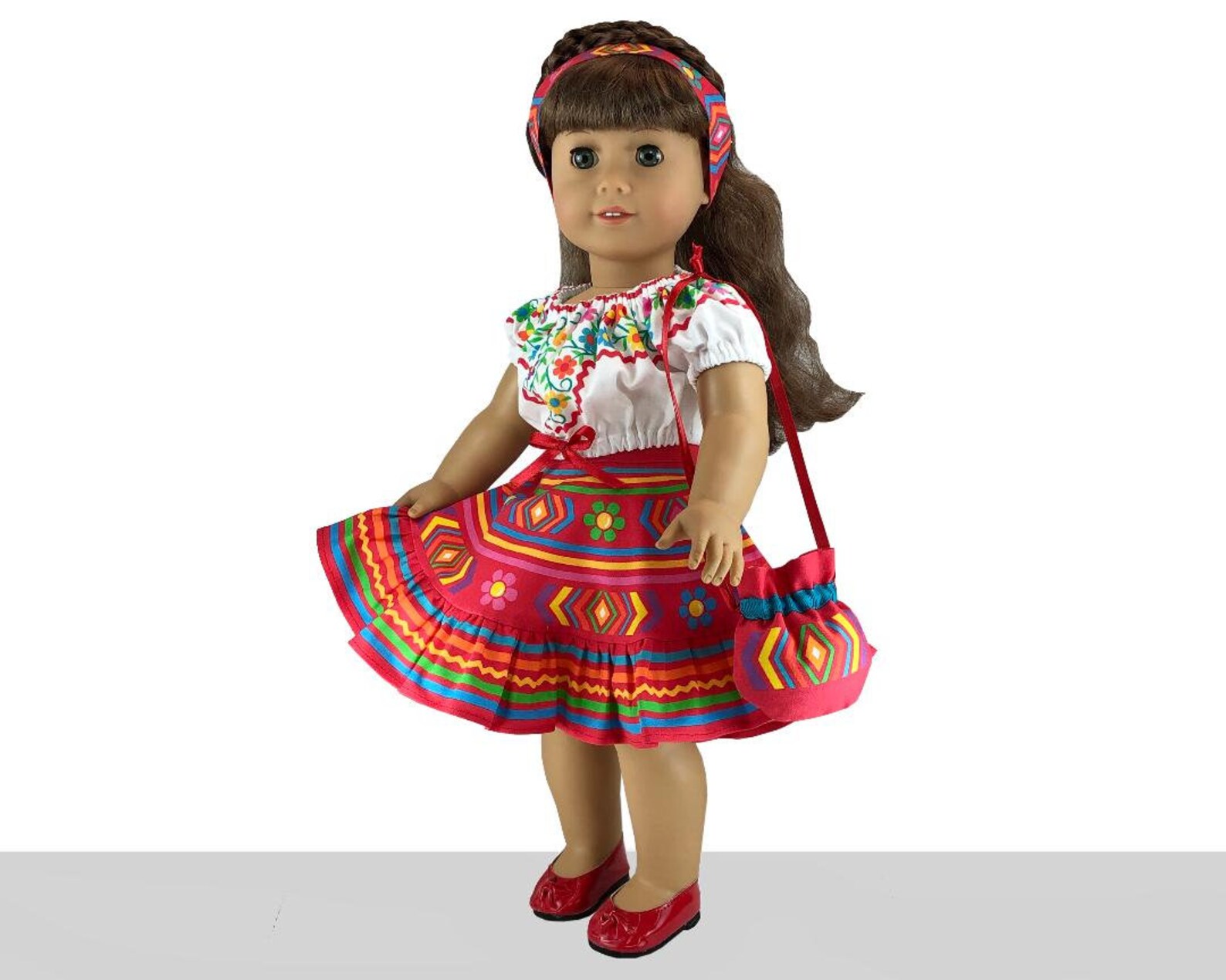 18 Inch "fiesta Fun!" Doll Clothes Kit to Sew! - Skirt+blouse+purse ...