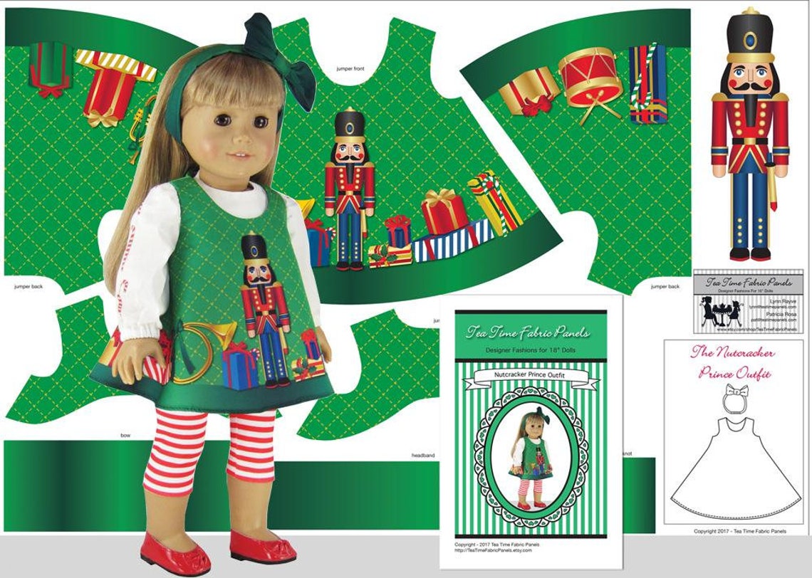 18 Inch Doll Clothes Kit to Sew - "nutcracker" - Fits Doll Shown ...