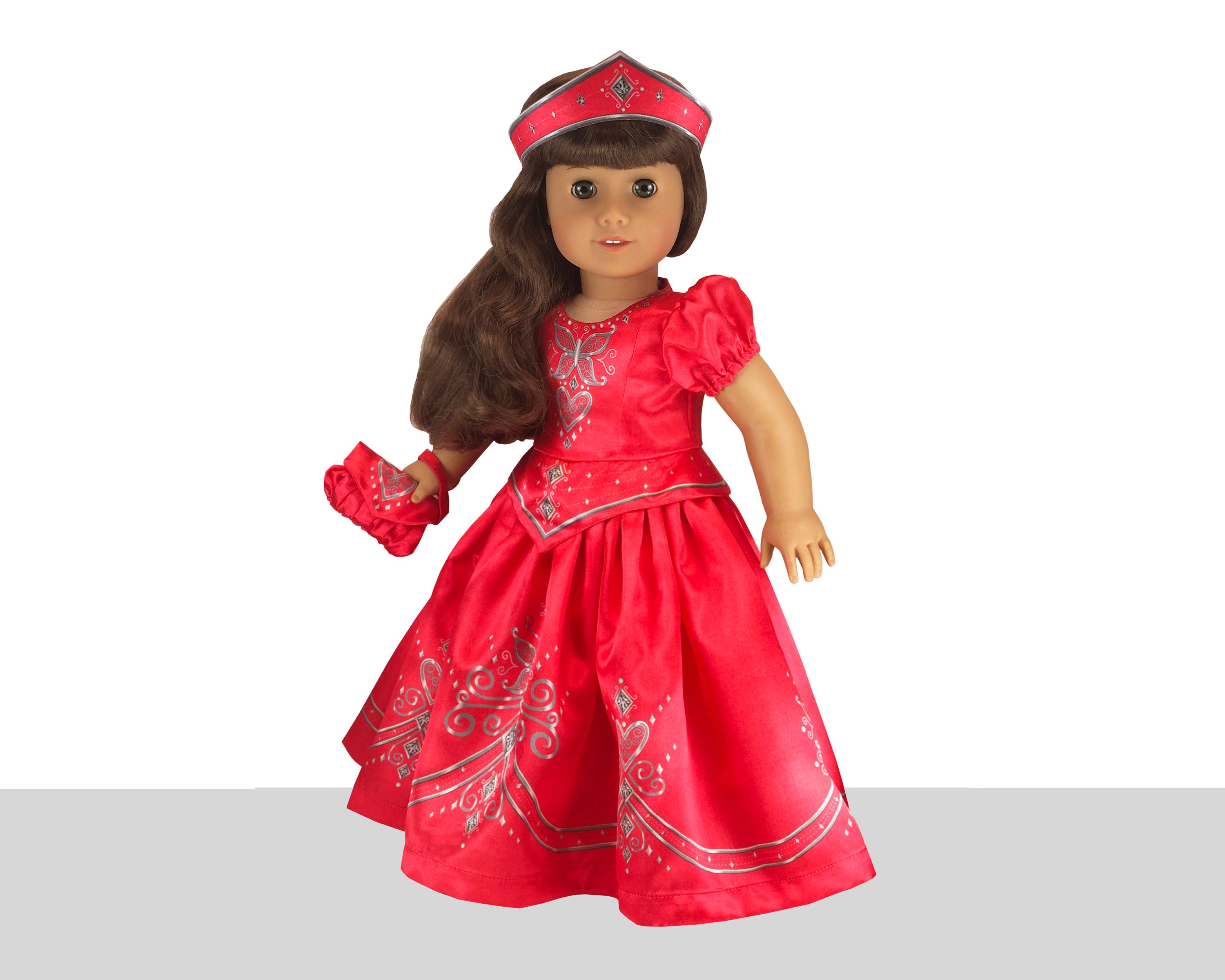 18 Inch Red Sparkle Princess Gown Kit to Sew for - Etsy
