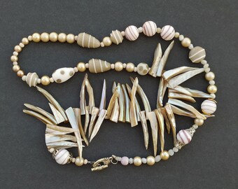 Shark Tooth Bone Shell Necklace - Etsy