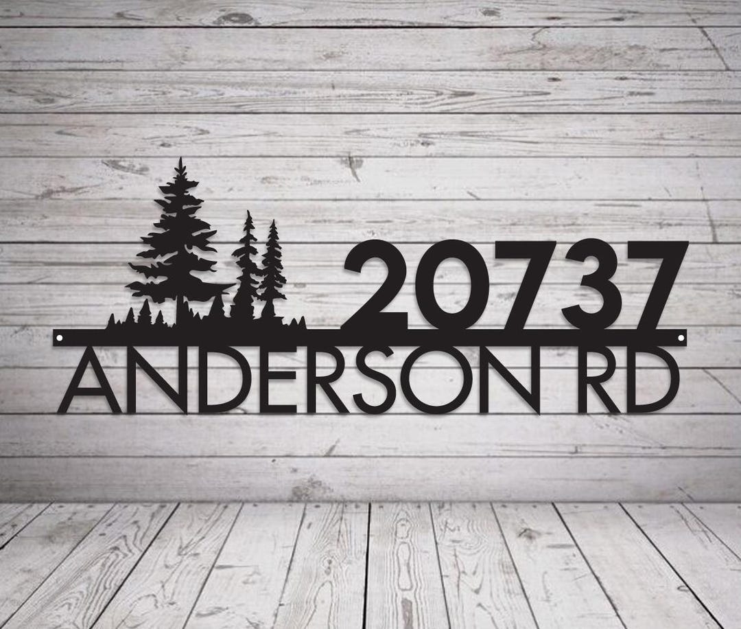 Nature Address Sign Civic Numbers Office Sign - Etsy