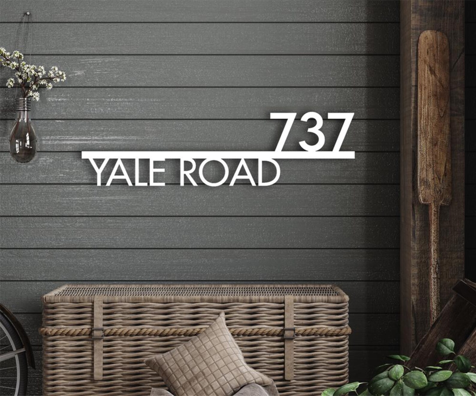 Modern Address Sign - Civic Numbers - Office Sign - Etsy