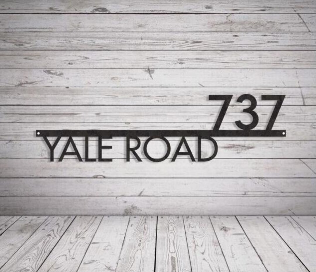 Modern Address Sign Civic Numbers Office Sign - Etsy