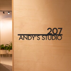 Modern Address Sign - Civic Numbers - Office Sign - Etsy