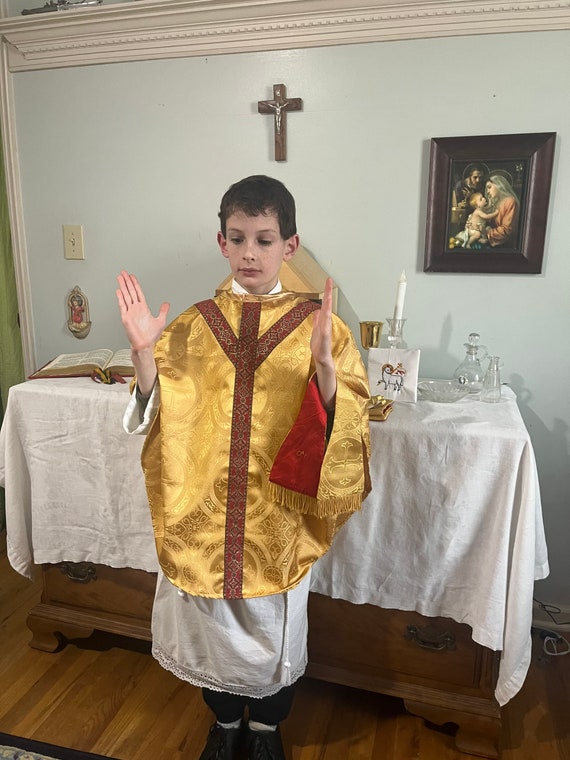 Catholic Priest Costume Little Boy Halloween Children Medieval