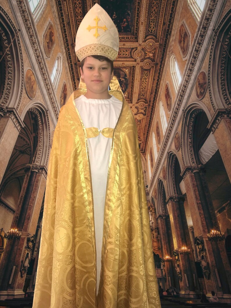 Bishop Vestments Including Cope and Mitre, Bishop Costume, Pontifical ...