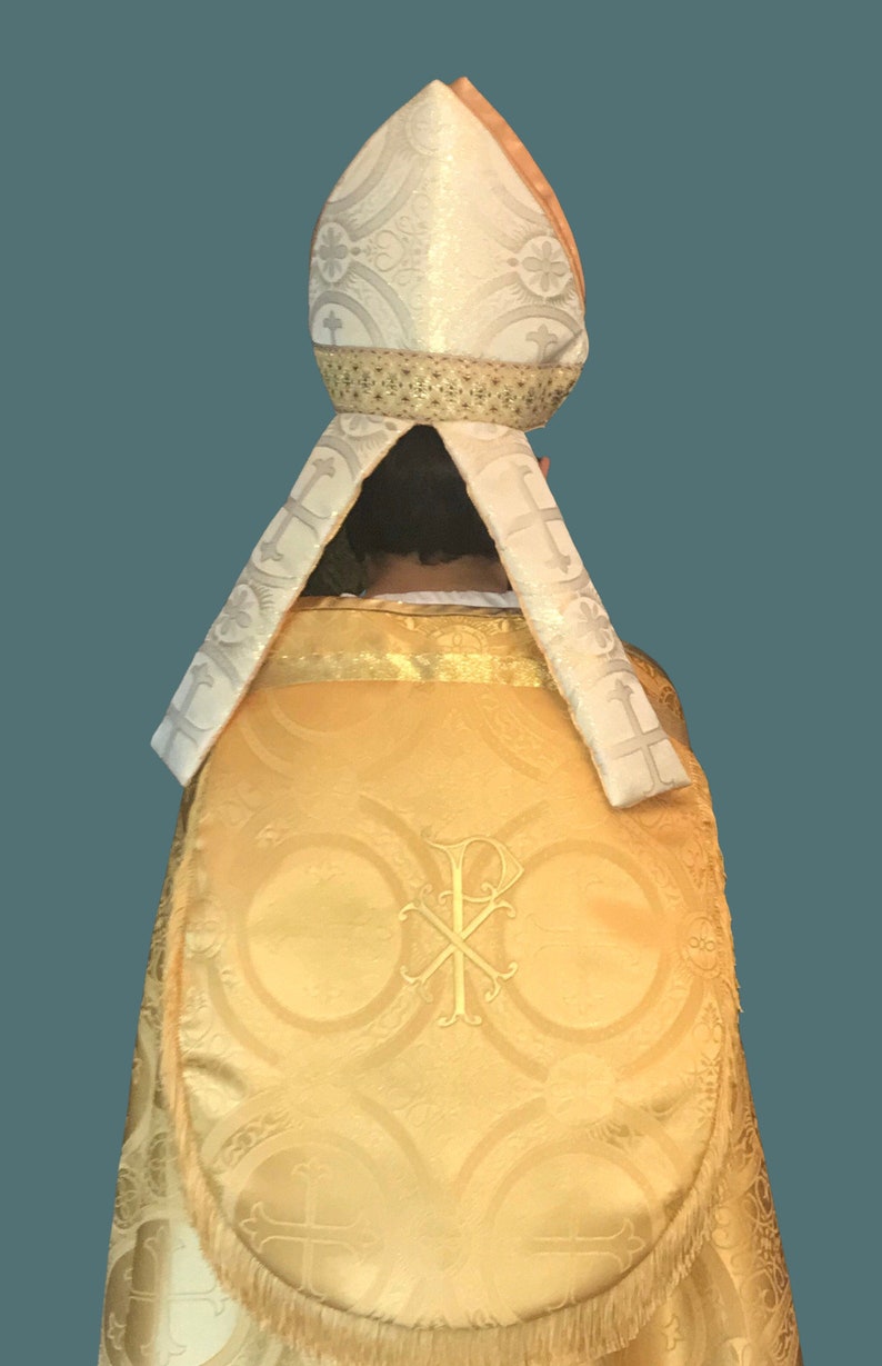 Bishop Vestments Including Cope and Mitre, Bishop Costume, Pontifical ...