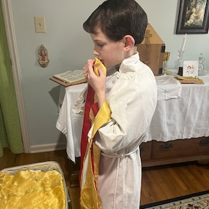 Traditional Catholic Mass Vesting Prayer Card - Etsy