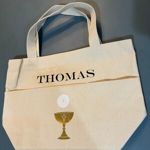Personalized Standing Mass Tote Bag, Church, Bag, Catholic, Chalice and ...