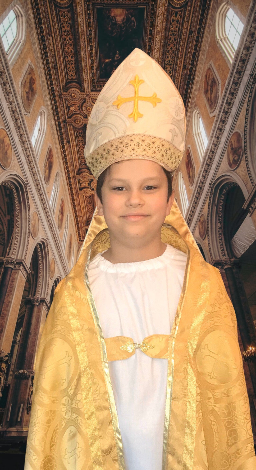 Bishop Vestments Including Cope and Mitre, Bishop Costume, Pontifical ...