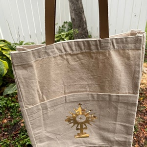 Personalized Standing Mass Tote Bag, Church, Bag, Catholic, Chalice and ...