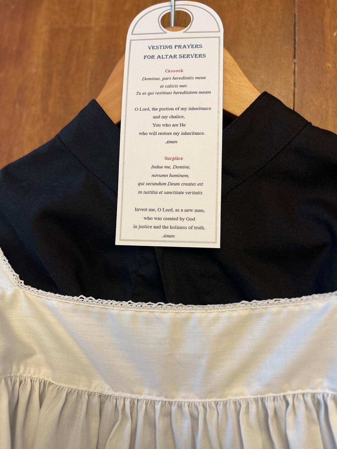 Traditional Catholic Mass Altar Boy Vesting Prayer Card - Etsy