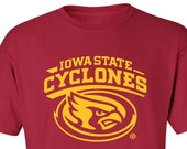 Iowa State Cyclones Tee Shirt Mascot Swirl ISU Shirt Cyclone T-shirt ...
