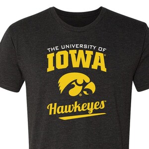 Iowa Hawkeyes Premium Tee Shirt | IOWA Arch Script Hawkeyes | Iowa ...