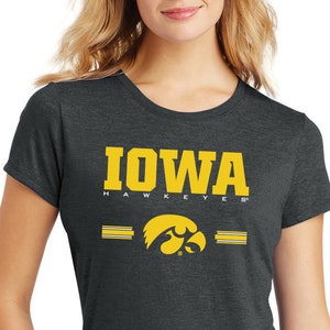 Iowa Hawkeyes Tee Horizontal Stripe Iowa Hawks Shirt Hawkeye T-shirt ...