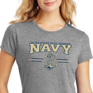 Womens Navy Tshirt | Anchor Logo | USNA Womens Short Sleeve Tee Shirt ...