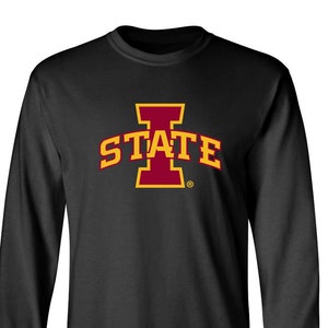 Iowa State Cyclones Tee Shirt Long Sleeve | I-STATE Logo | Iowa State ...