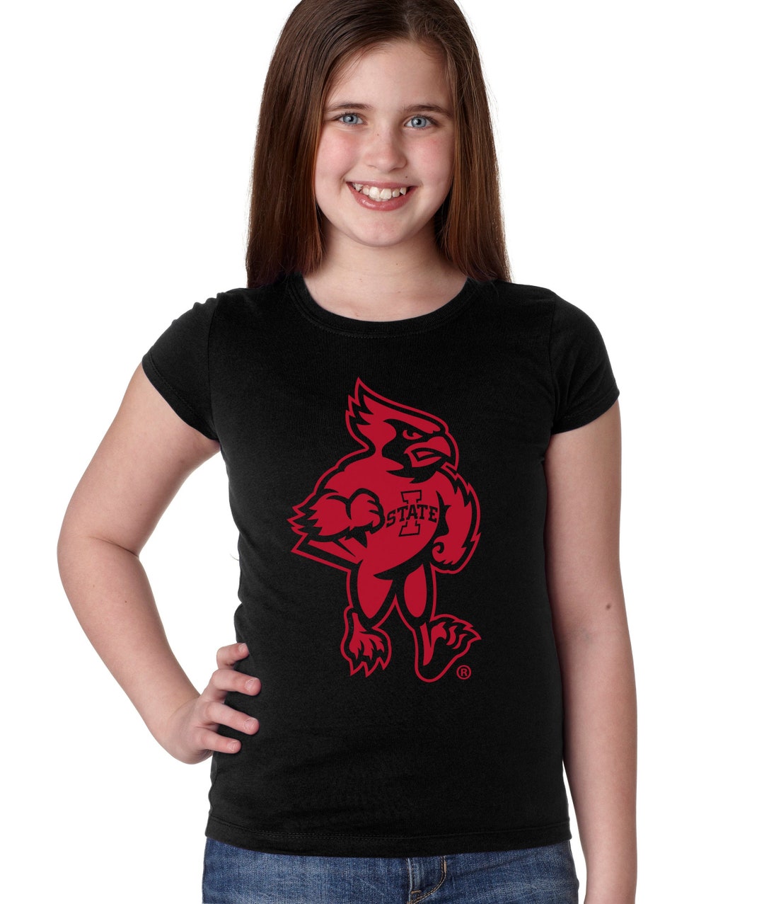 Iowa State Cyclones Girls T-shirt | Cy Mascot Full Body | Kids ISU Tee ...