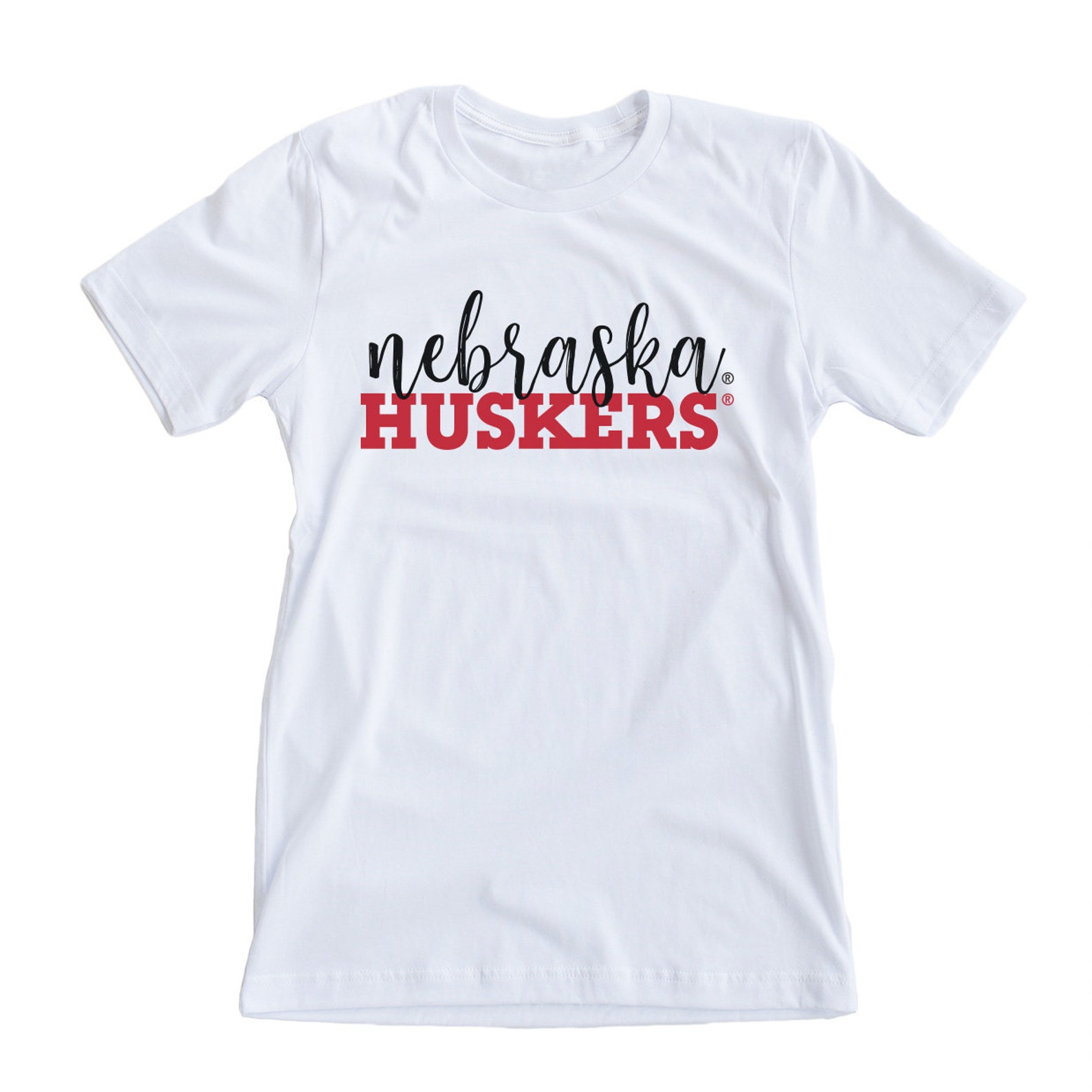 Women's Premium Nebraska Huskers Tee Script Nebraska HUSKERS Nebraska ...