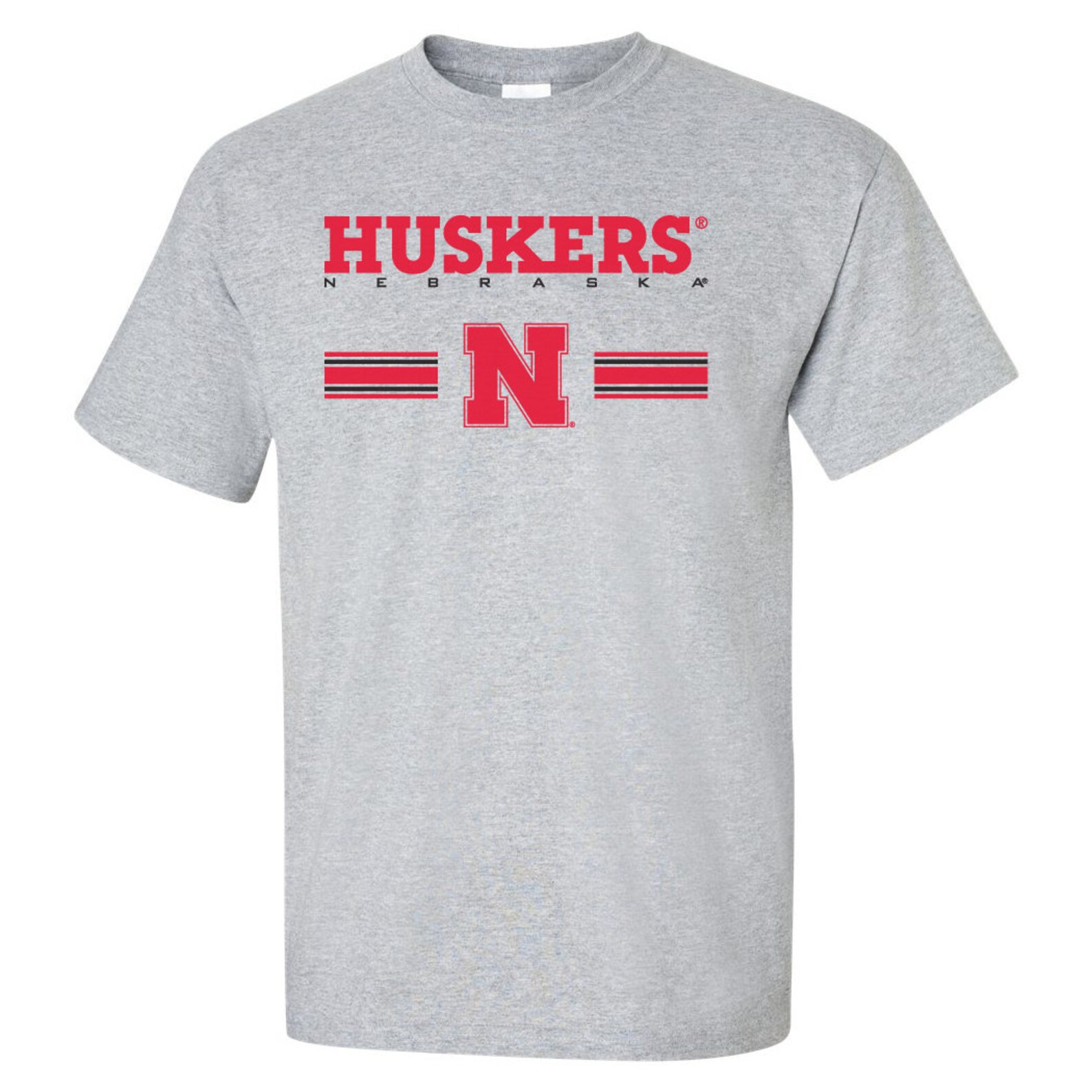 Nebraska Husker Tee Shirt Nebraska HUSKERS Stripe Block N Nebraska ...