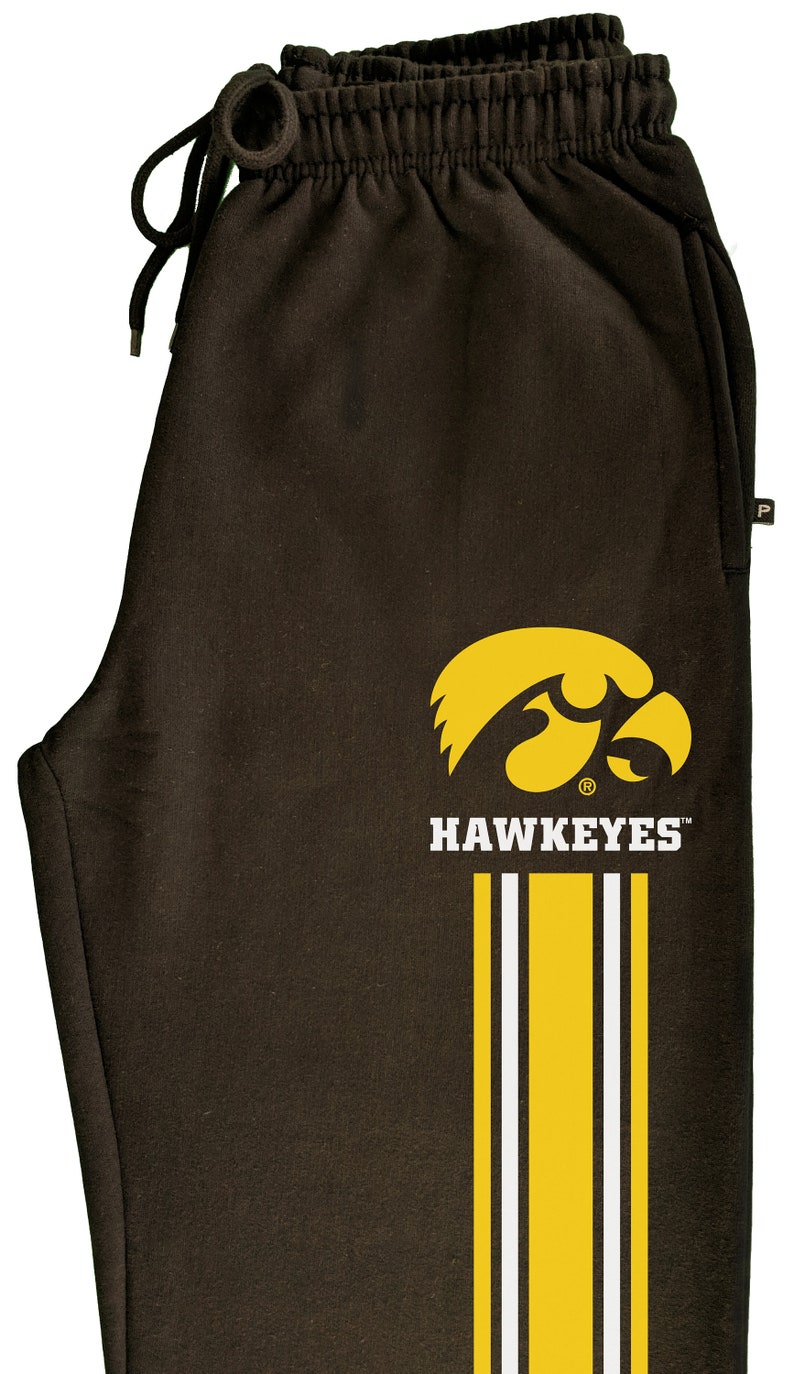 Iowa Hawkeyes Sweatpants Tigerhawk Vertical Stripe Iowa Hawkeye Pants ...