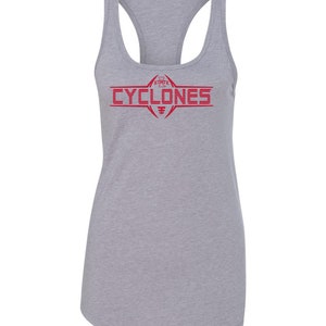 Iowa State Cyclones Tank Top Stripe CYCLONES Football Laces Racerback ...