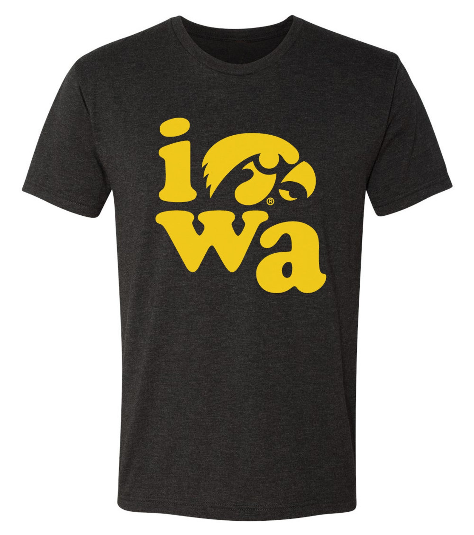 Iowa Hawkeyes Premium Tee Shirt | Iowa Stacked | Iowa Hawkeyes Shirt ...