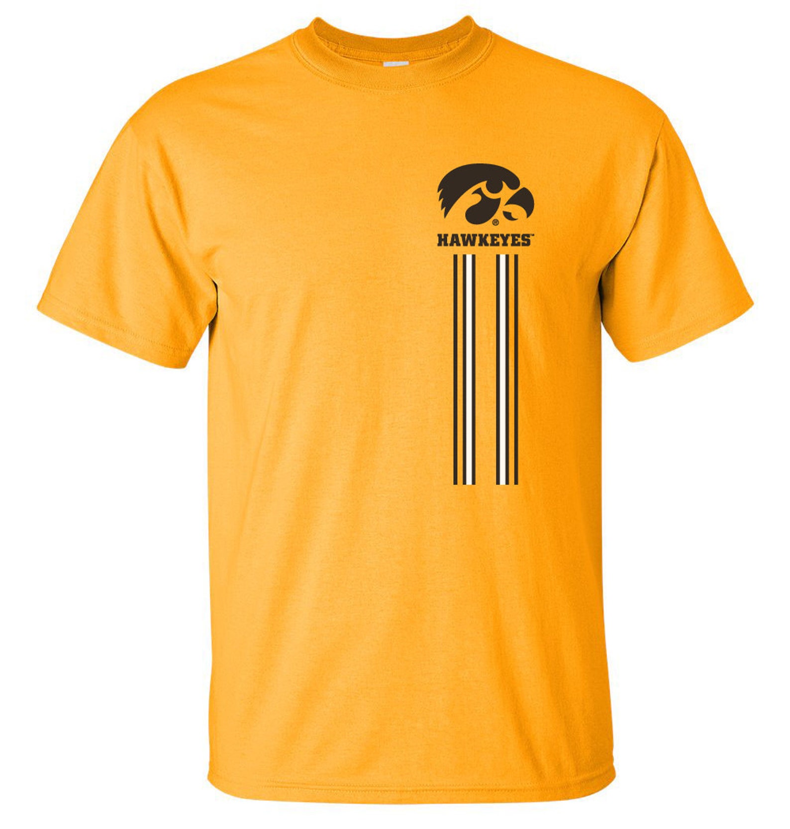 Iowa Hawkeyes Tee Shirt Vertical Stripe Tigerhawk Iowa Hawkeye Shirt ...