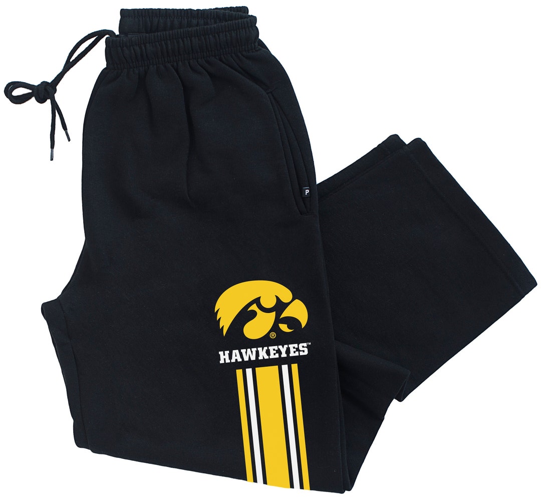 Iowa Hawkeyes Sweatpants Tigerhawk Vertical Stripe Iowa Hawkeye Pants ...