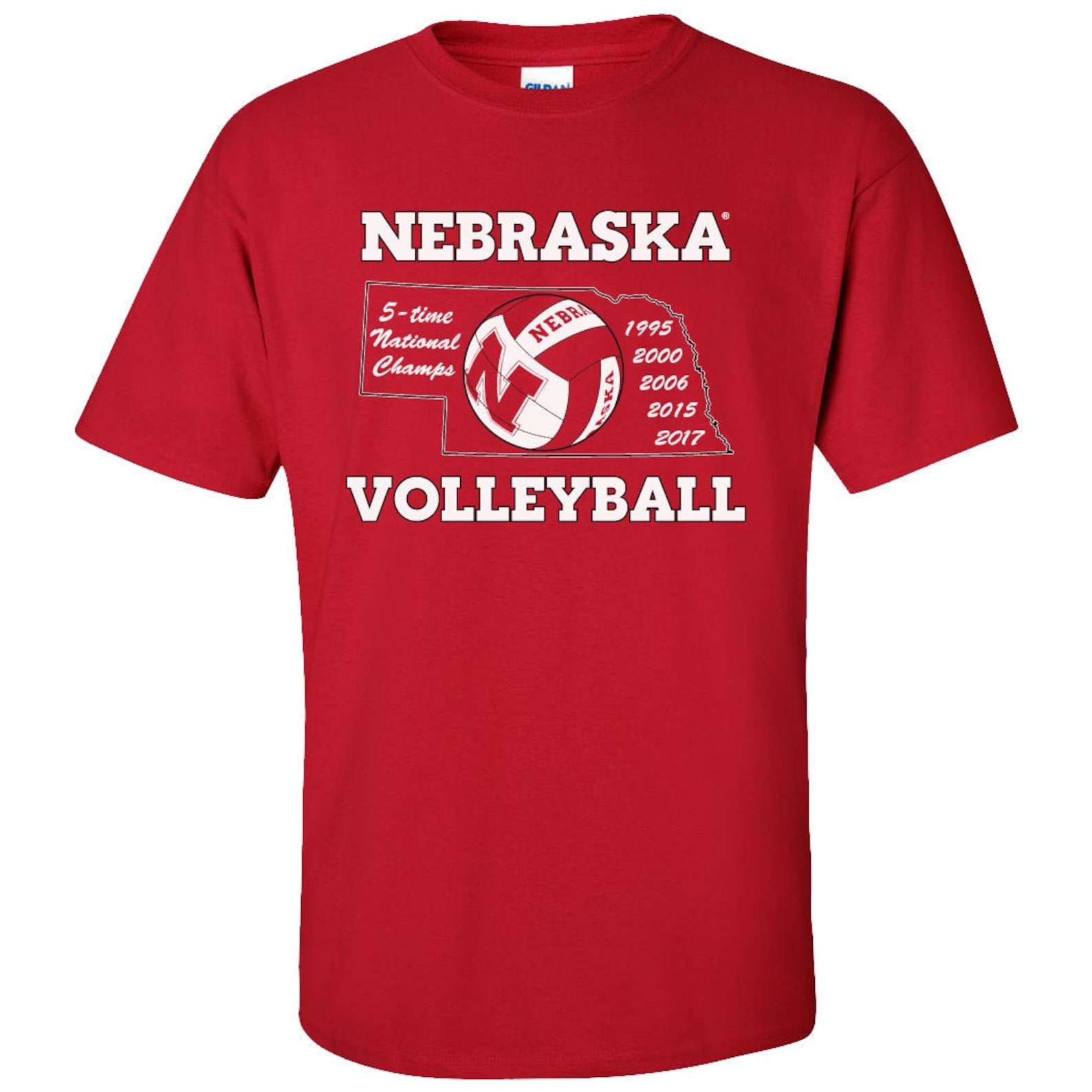 Nebraska Volleyball T-shirt Cornhuskers Volleyball Tee Nebraska Huskers ...