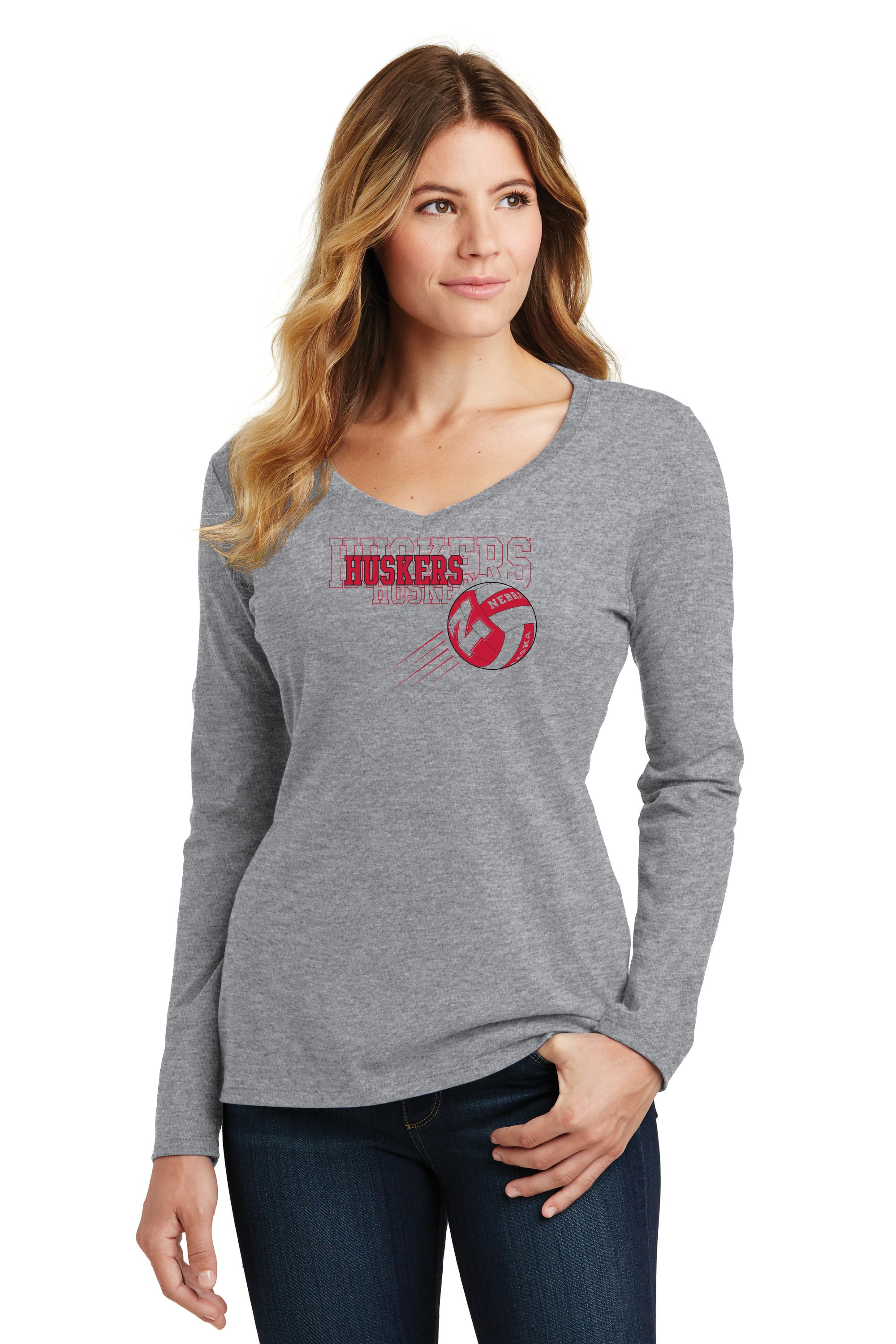 Nebraska Husker Womens Tshirt Nebraska Volleyball Triple Huskers Shirt ...
