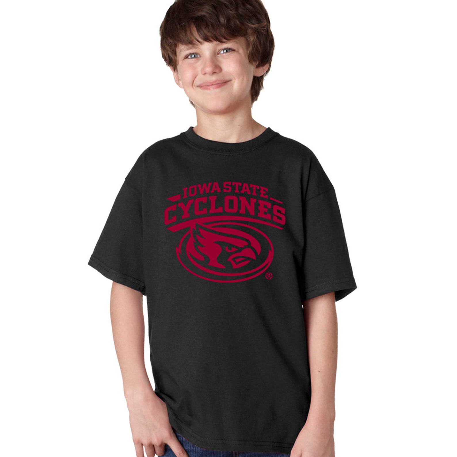 Iowa State Cyclones Youth T-shirt Cy Mascot Swirl Kids ISU - Etsy