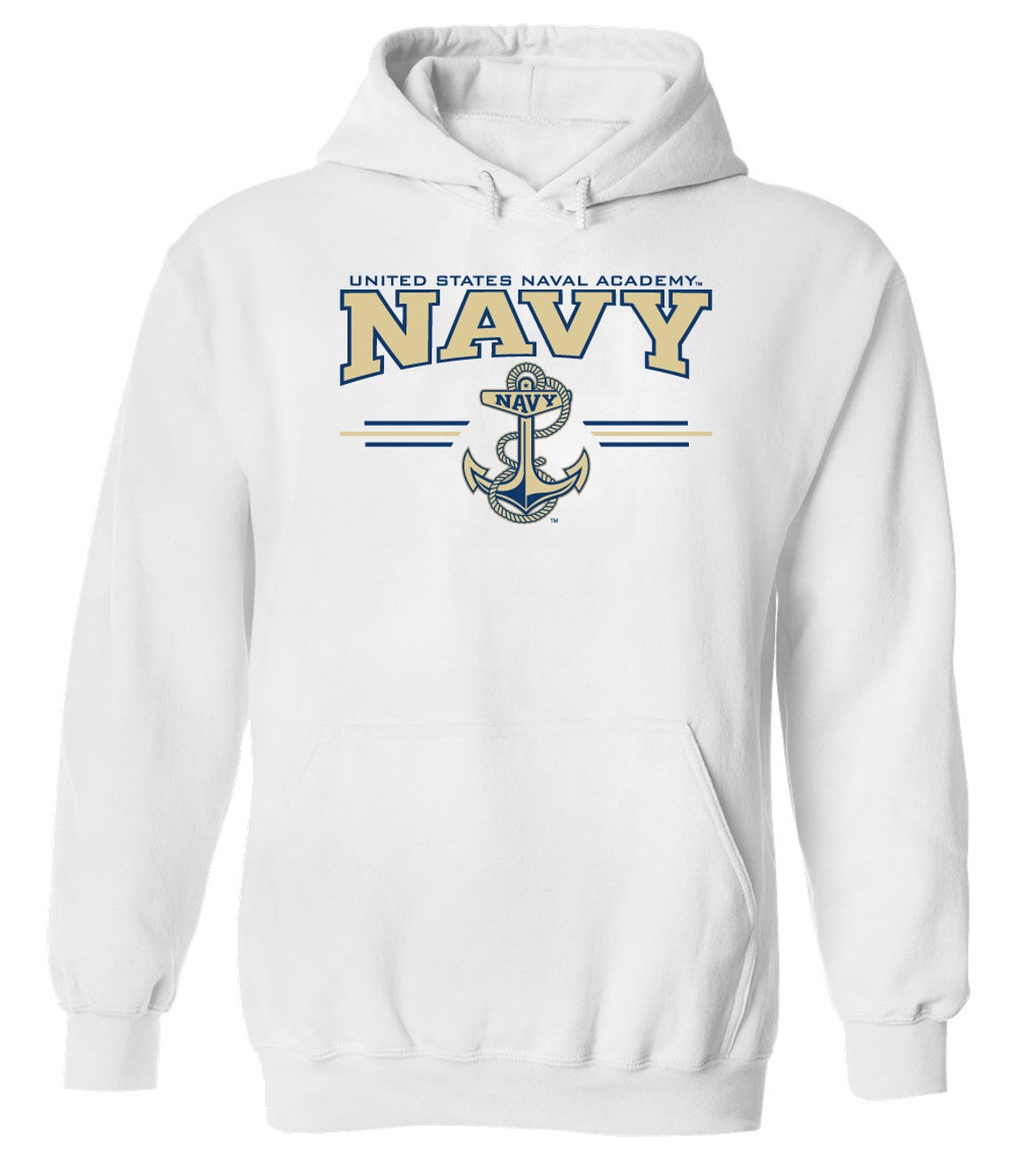 Navy Midshipmen Hoodie | Anchor Logo | Midshipmen Hooded Sweatshirt ...