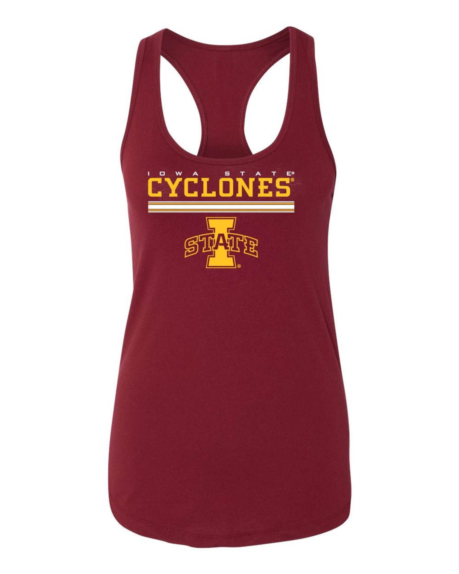 Iowa State Cyclones Tank Top Womens Cyclones Horiz Stripe I-STATE ...