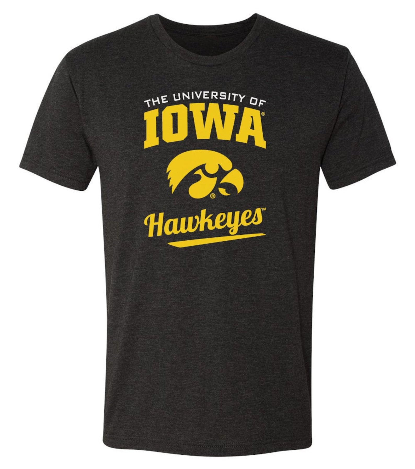 Iowa Hawkeyes Premium Tee Shirt | IOWA Arch Script Hawkeyes | Iowa ...