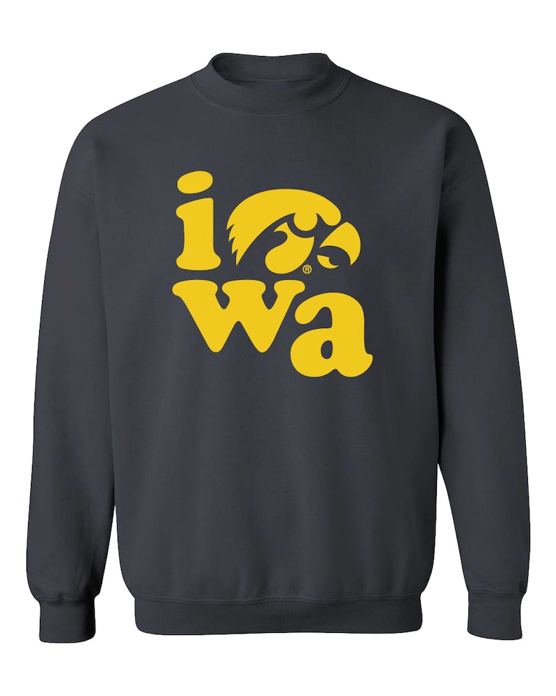 Iowa Hawkeyes Sweatshirt Iowa Stacked Iowa Hawkeye | Etsy