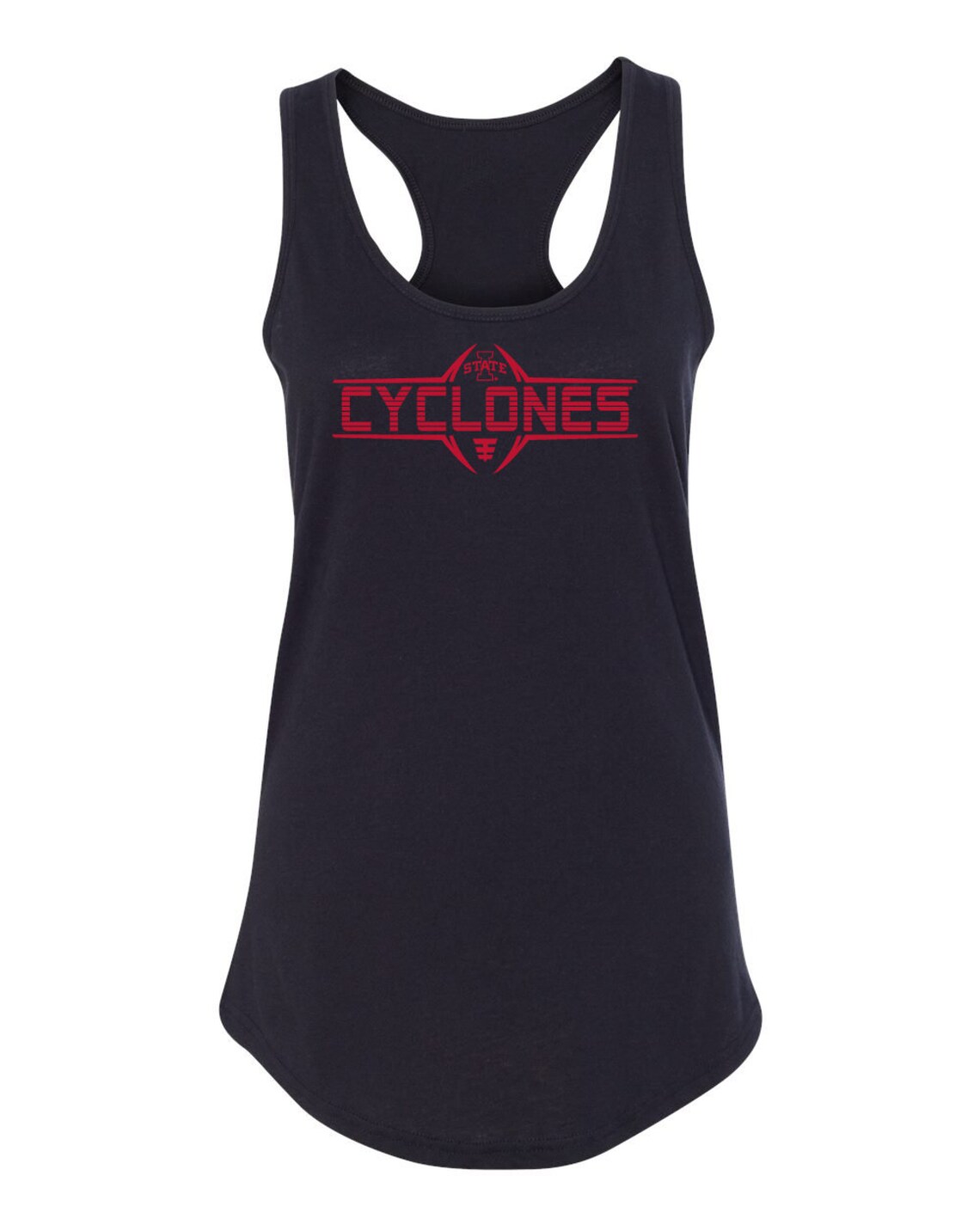 Iowa State Cyclones Tank Top Stripe CYCLONES Football Laces - Etsy