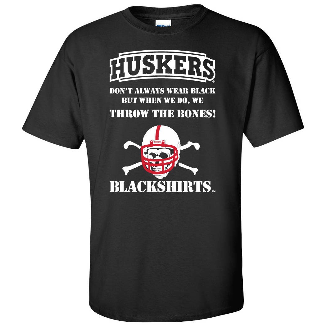 Nebraska Cornhuskers Tee Football BLACKSHIRTS Nebraska Huskers Shirt ...