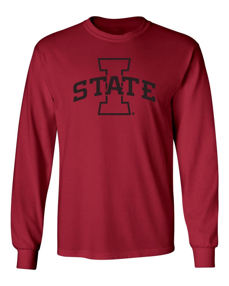 Iowa State Cyclones Tee Shirt Long Sleeve I-STATE Logo - Etsy
