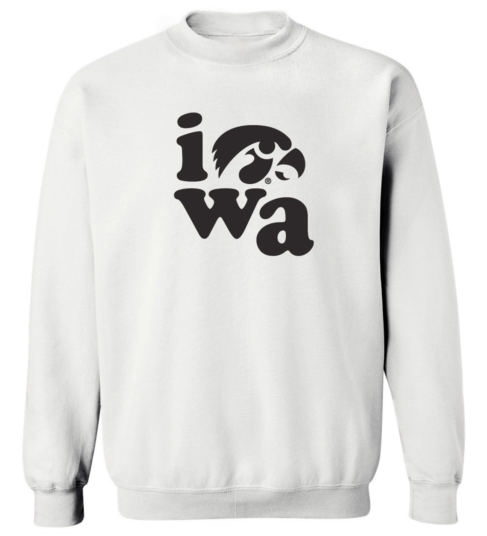 Iowa Hawkeyes Sweatshirt Iowa Stacked Iowa Hawkeye | Etsy