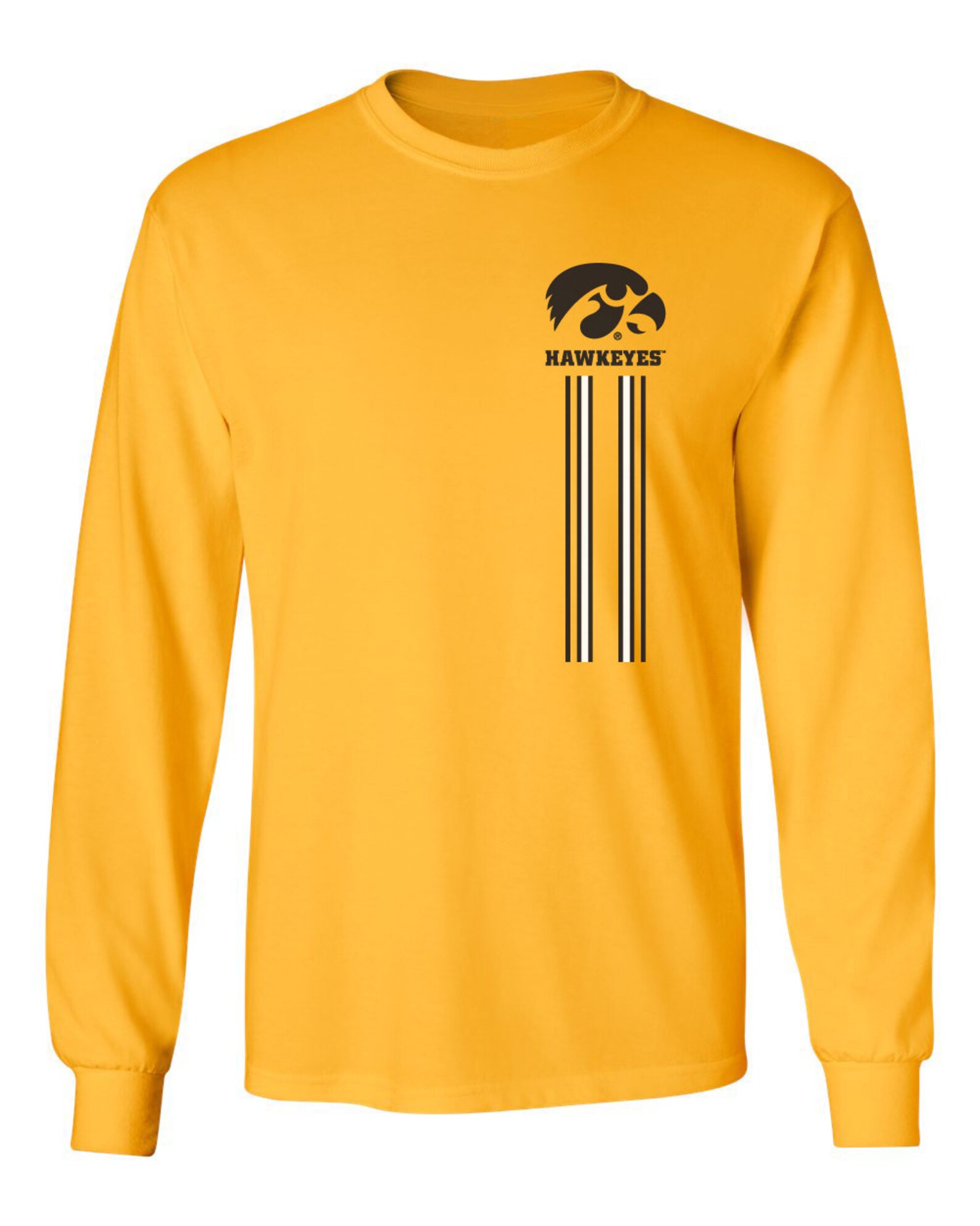 Iowa Hawkeyes Tee Shirt Vertical Stripe Tigerhawk Iowa Hawkeye Shirt ...