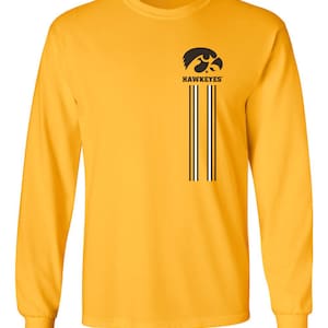 Iowa Hawkeyes Tee Shirt Vertical Stripe Tigerhawk Iowa Hawkeye Shirt ...